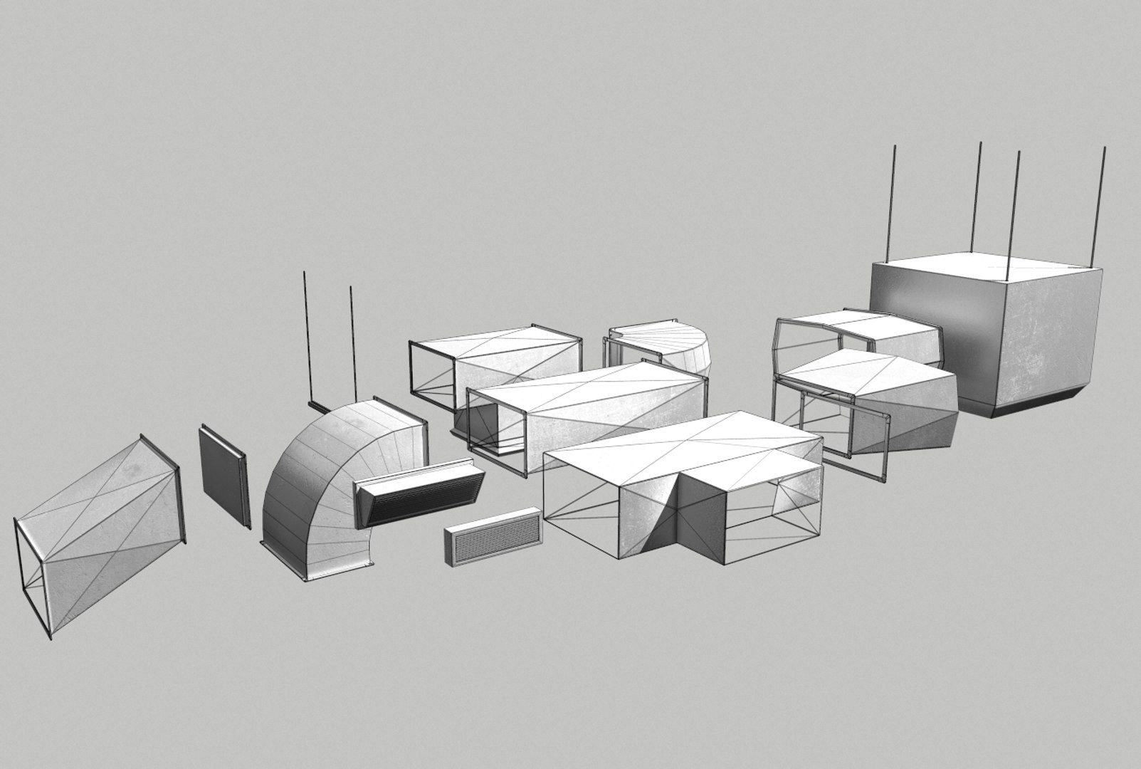 Modular Ventilation 3D Model - TurboSquid 1500146