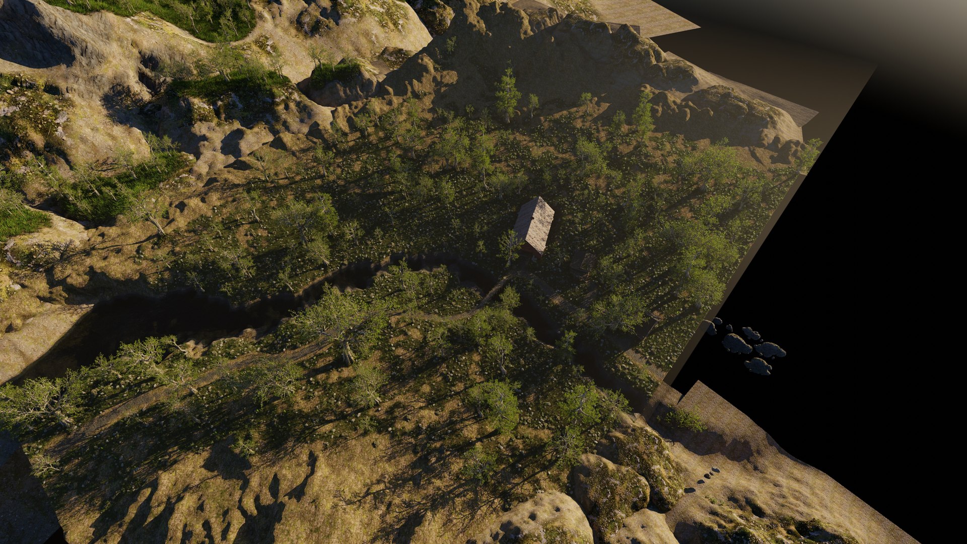 3D Medieval Pathway Scene - TurboSquid 1915616