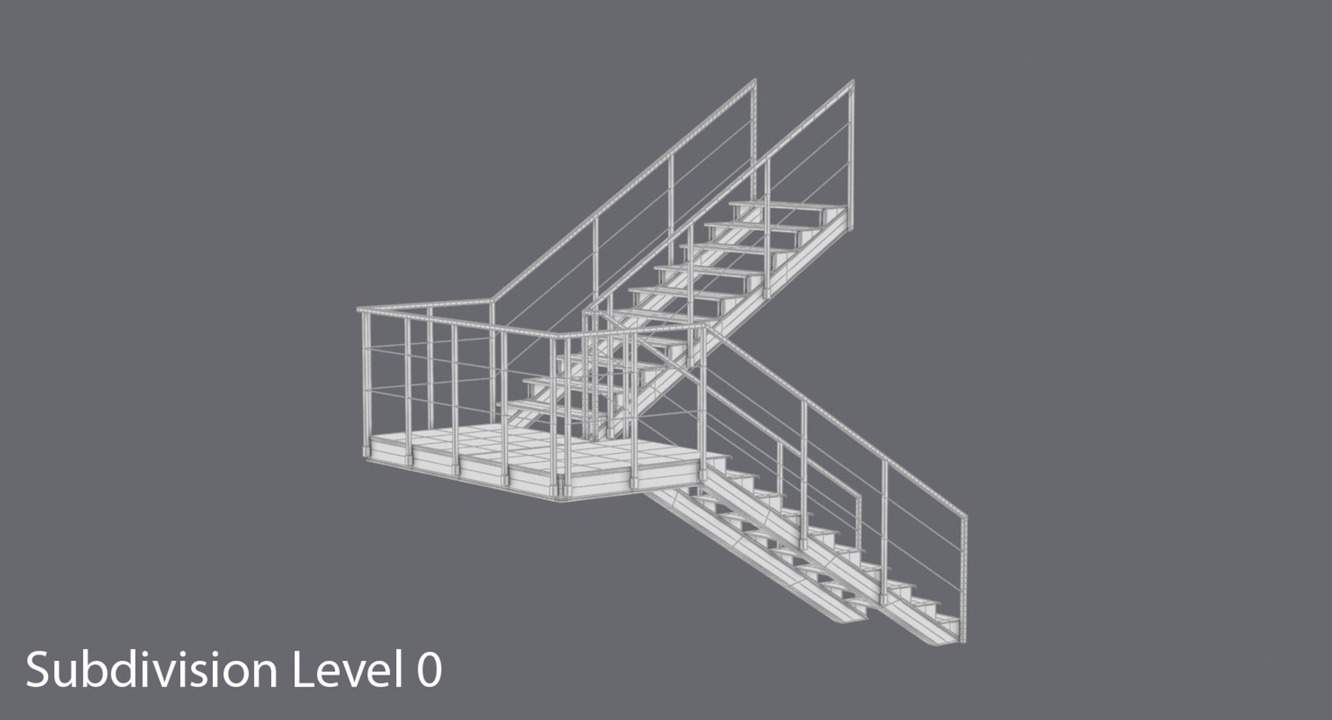 3D Model Industrial-staircases-c-shaped-dirty - TurboSquid 1246426