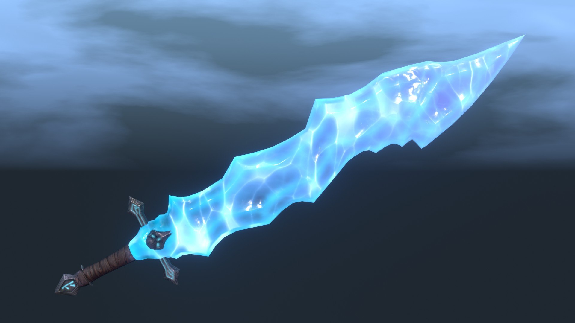 Fantasy Ice Weapon Set 3D - TurboSquid 1940168