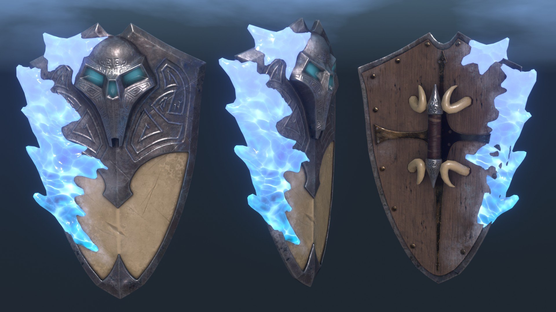 Fantasy Ice Weapon Set 3D - TurboSquid 1940168