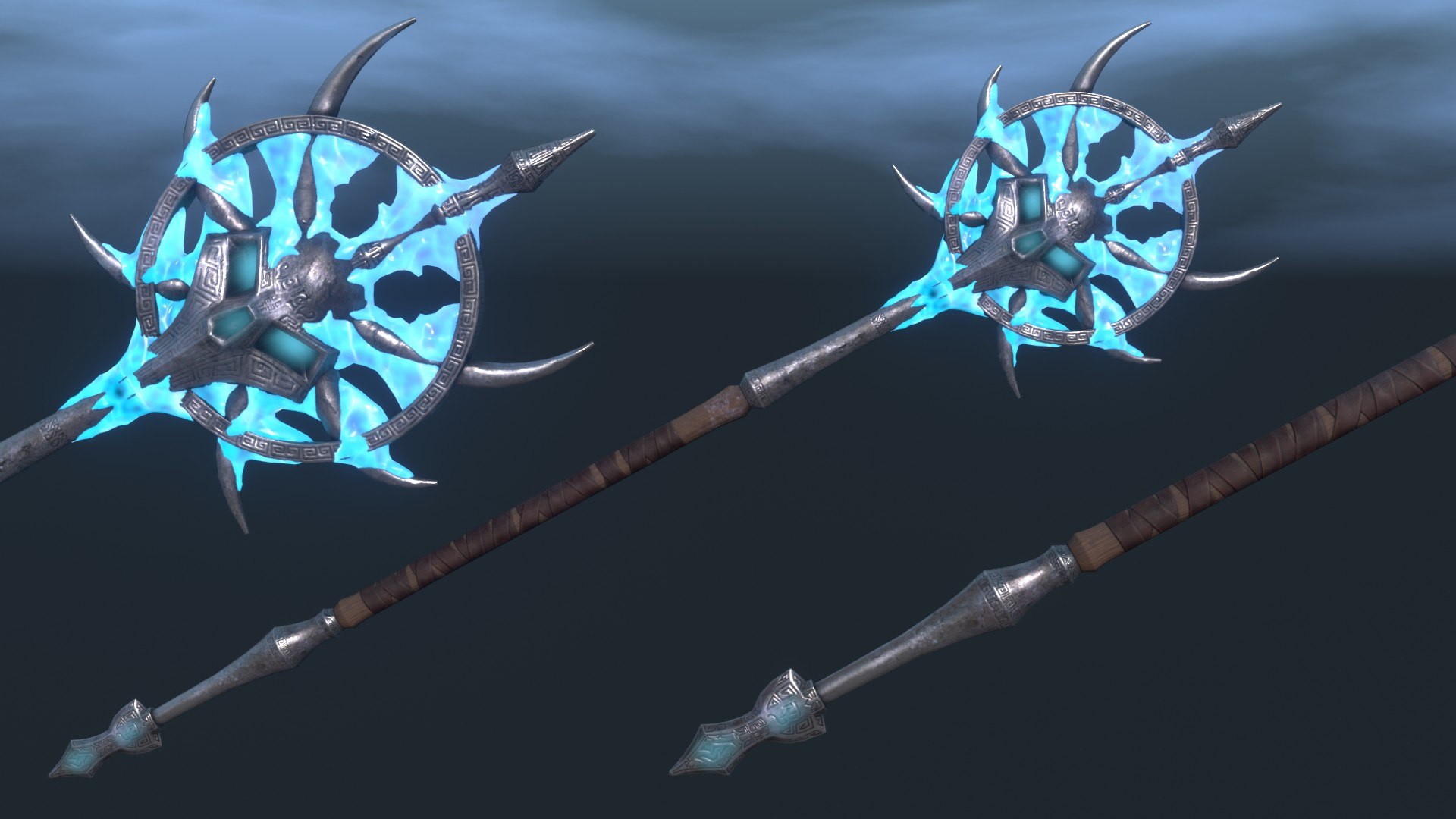 Fantasy Ice Weapon Set 3D - TurboSquid 1940168