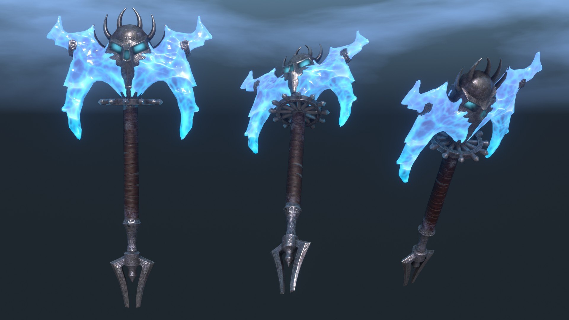 Fantasy Ice Weapon Set 3D - TurboSquid 1940168