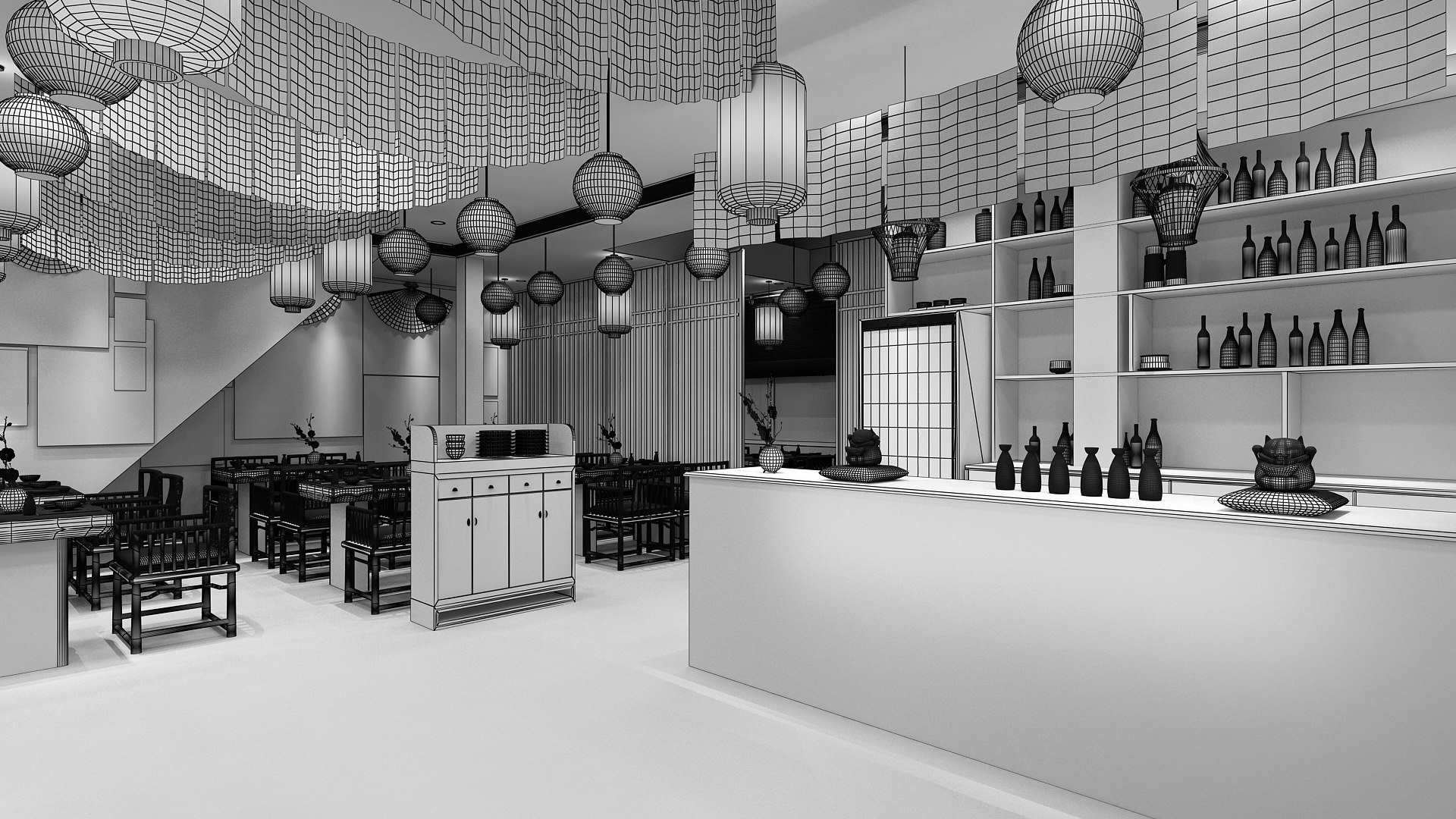 Japanese Restaurant 02 Model - TurboSquid 1932131