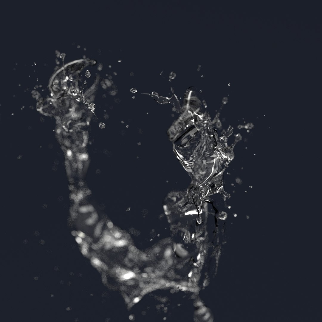 Letter U Splash 3D Model - TurboSquid 1192537