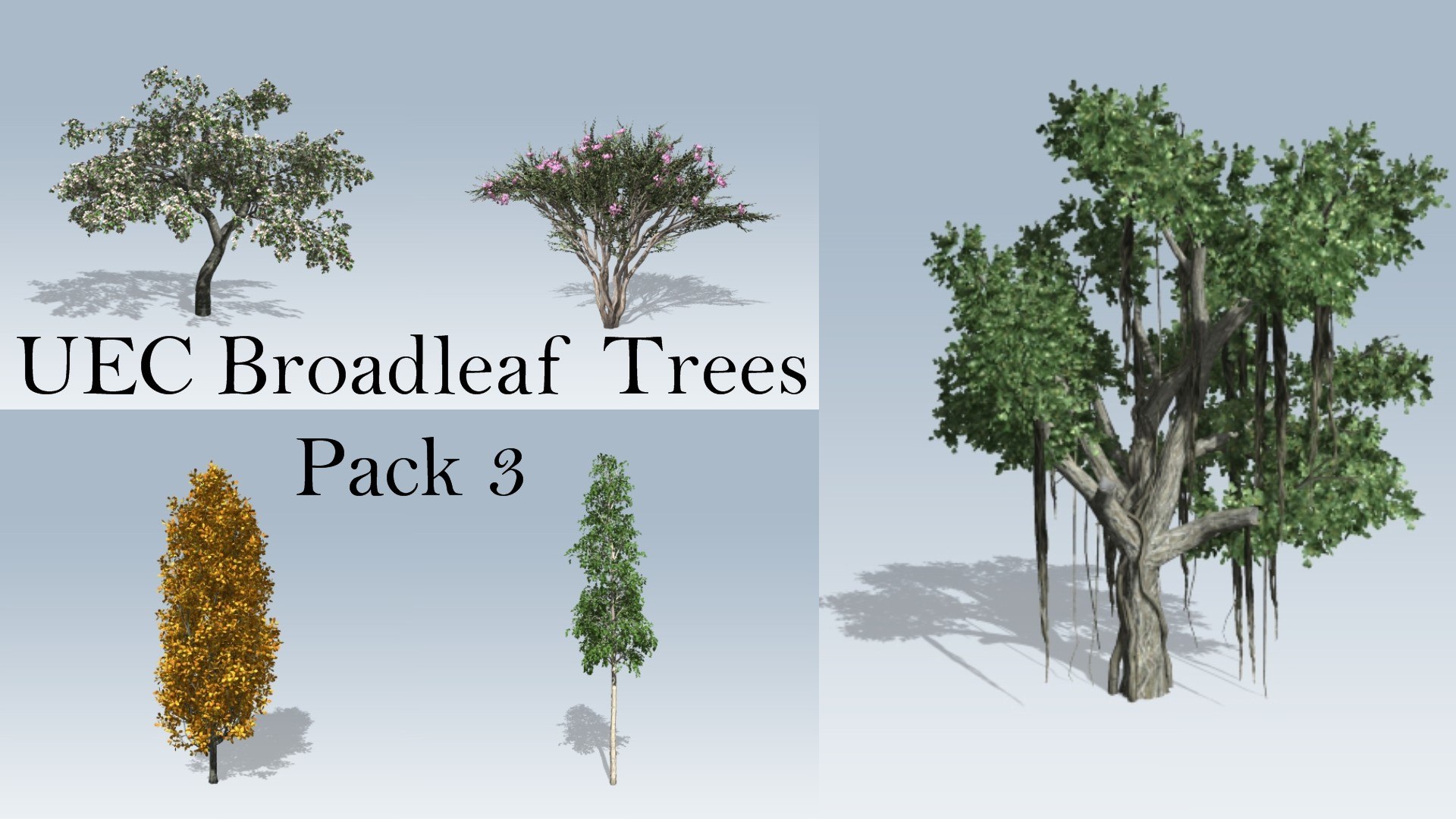Ultimate Environment Collection Broadleaf Trees Pack 3 3D-Modell ...