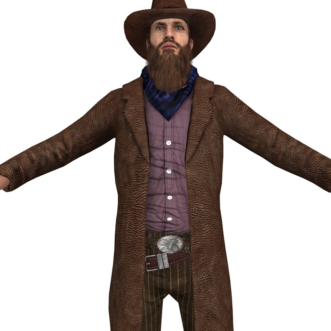 Rigged Cowboy 3d Model