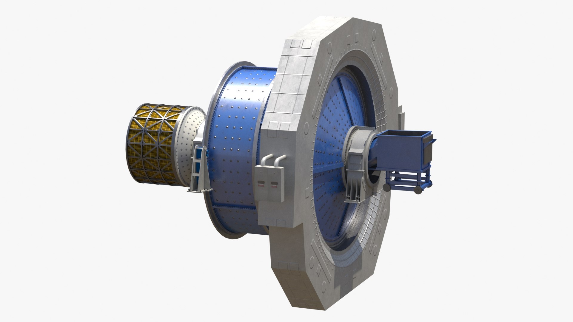 3D Ball Mill - SAG - TurboSquid 2144251