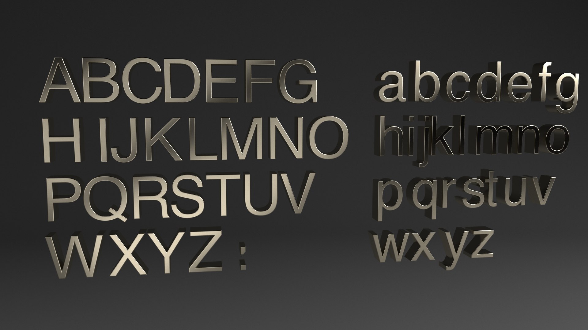 Alphabet Helvetica Obj