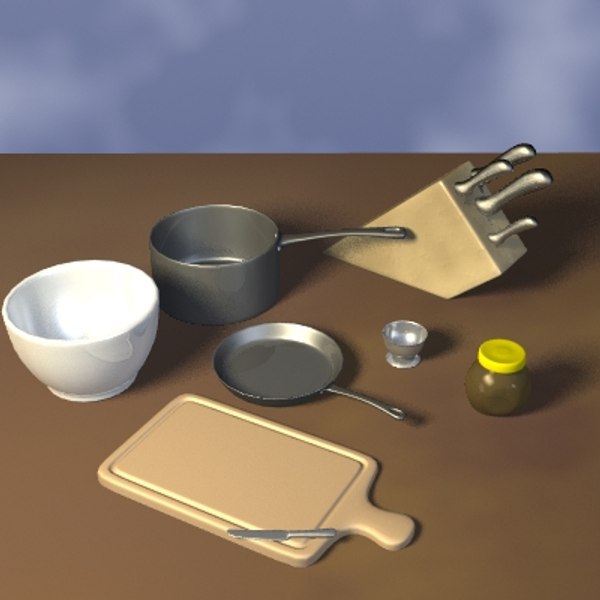 kitchen utensils pack 3d model