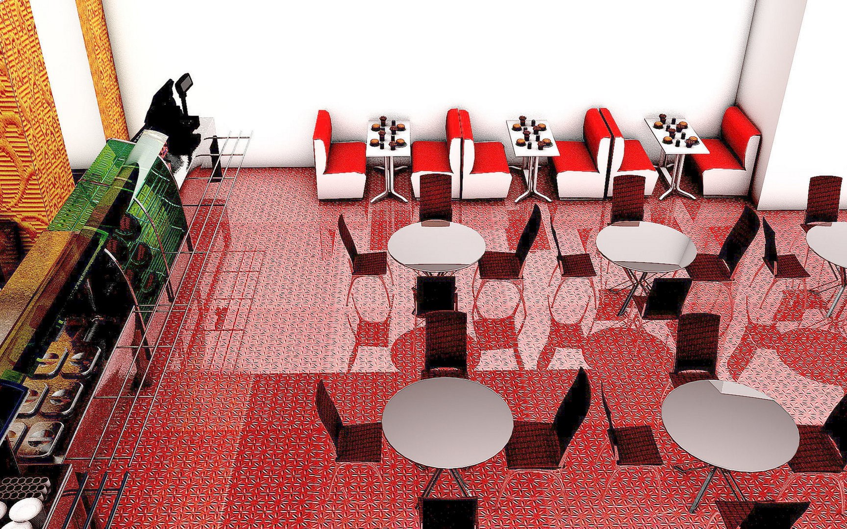 Cafeteria cafe model - TurboSquid 1467241
