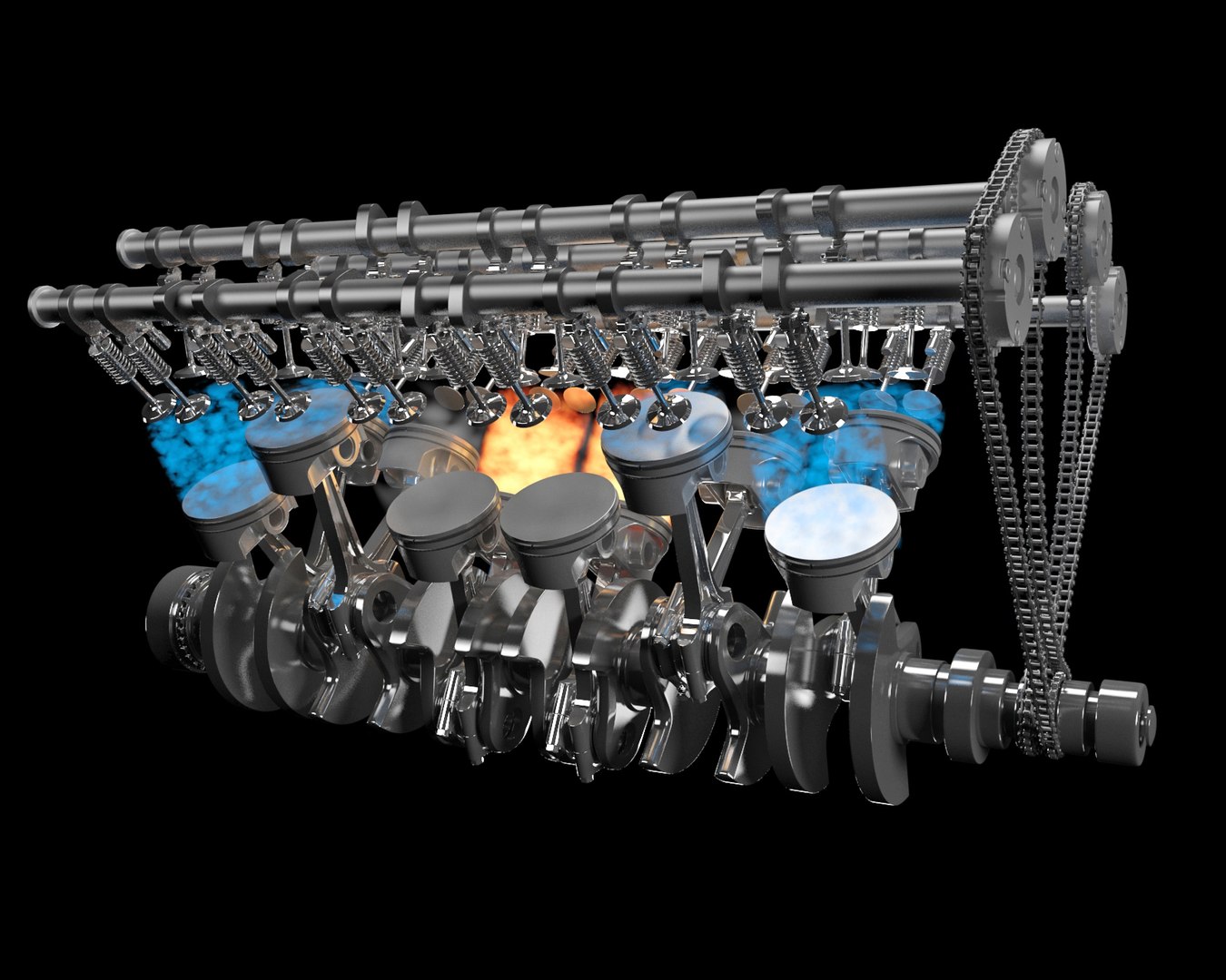 Internal V12 Engine Gasoline 3D Model - TurboSquid 1384621