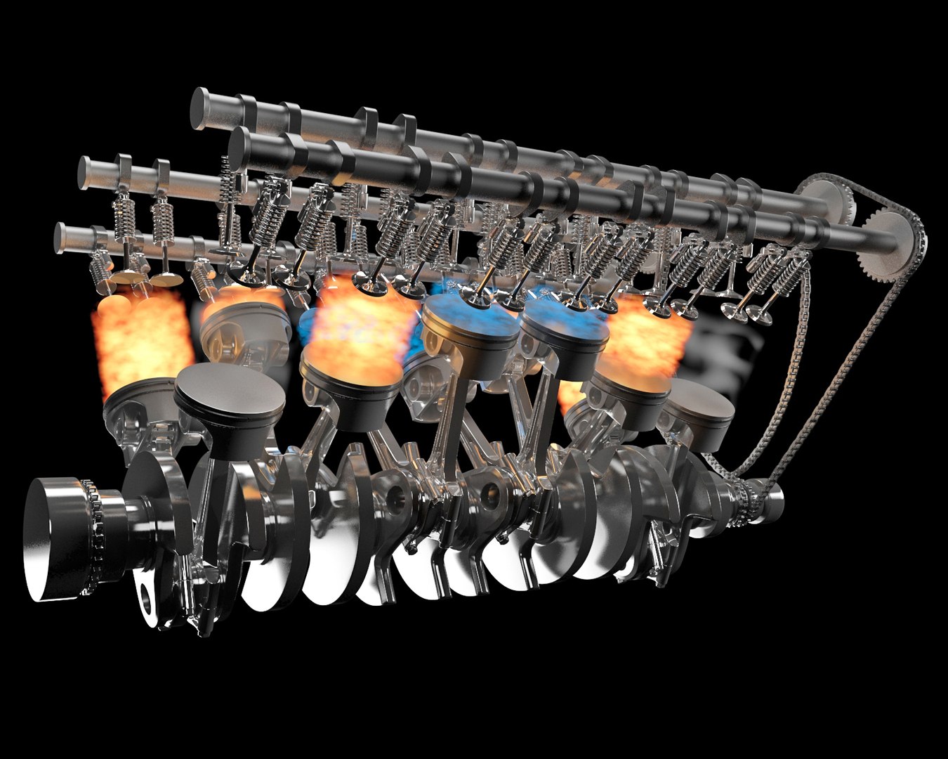 Internal V12 Engine Gasoline 3D Model - TurboSquid 1384621