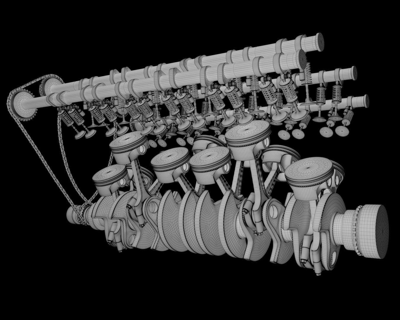 Internal V12 Engine Gasoline 3D Model - TurboSquid 1384621