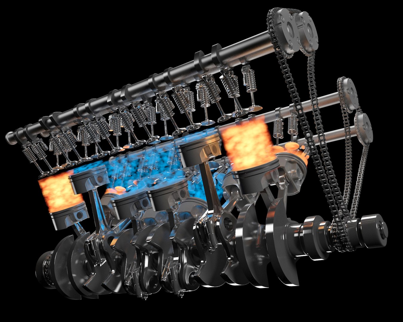 Internal V12 Engine Gasoline 3D Model - TurboSquid 1384621