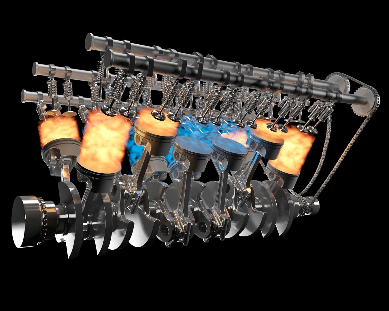 Internal V12 Engine Gasoline 3D Model - TurboSquid 1384621