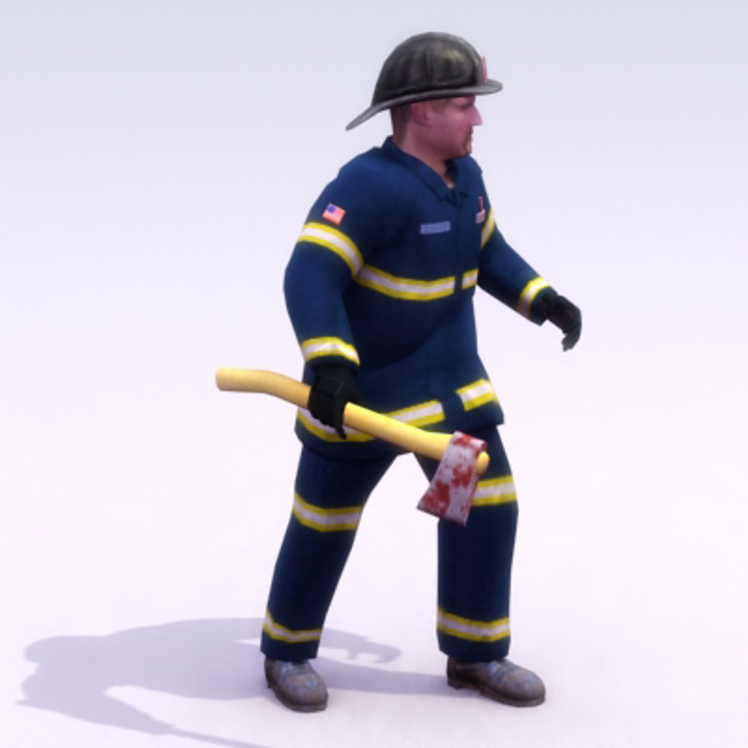 3d Firefighter Figure