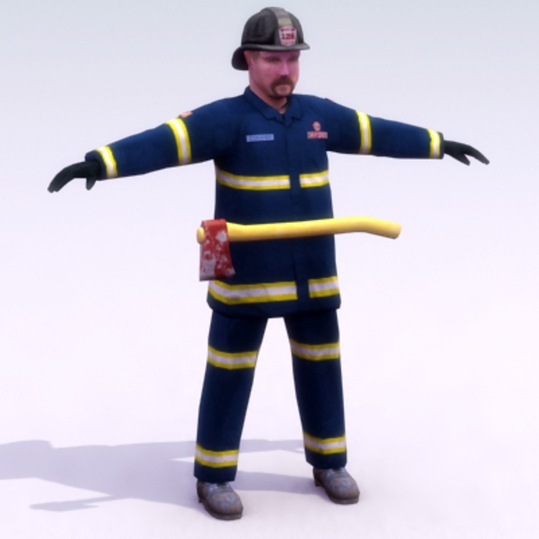 3d Firefighter Figure