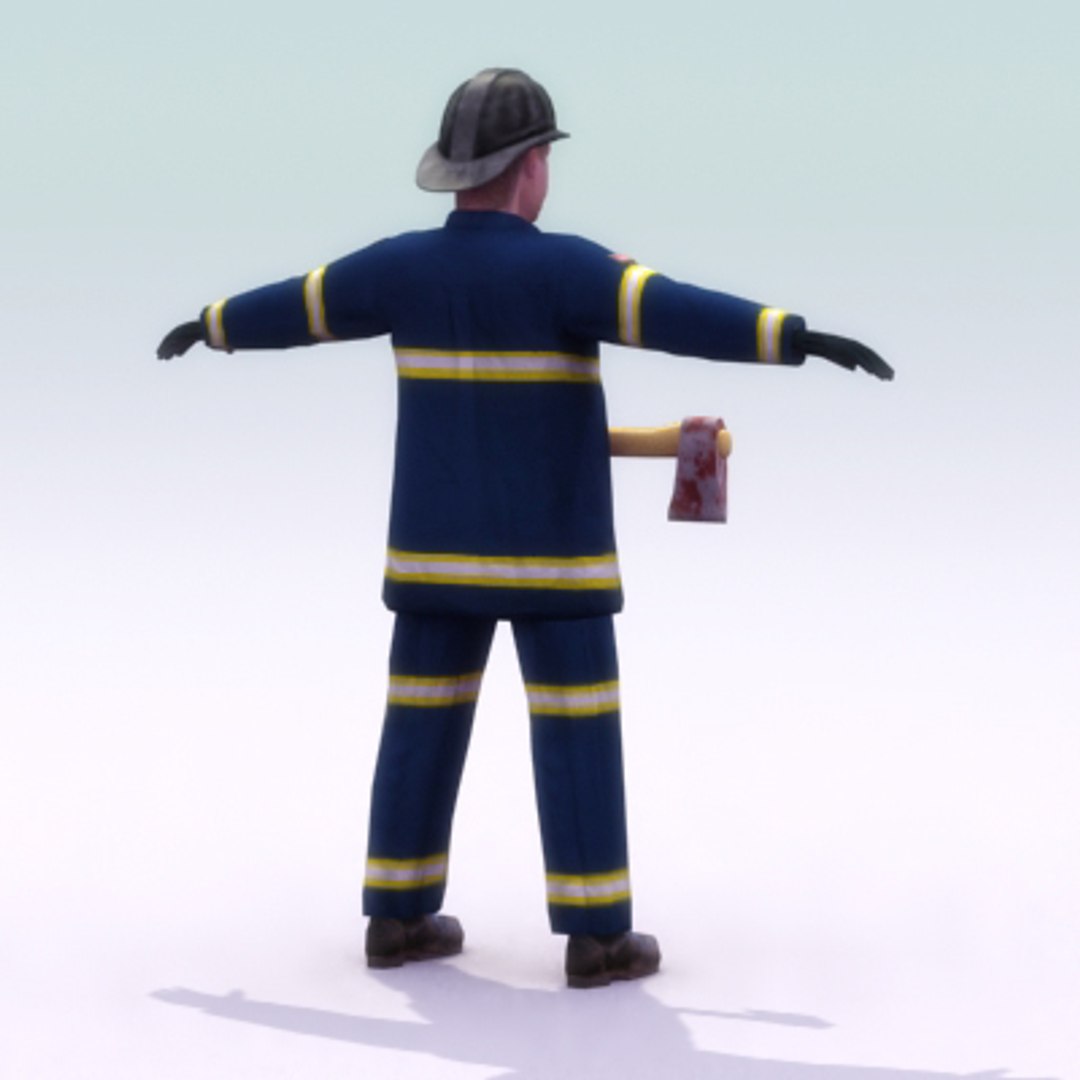 3d Firefighter Figure