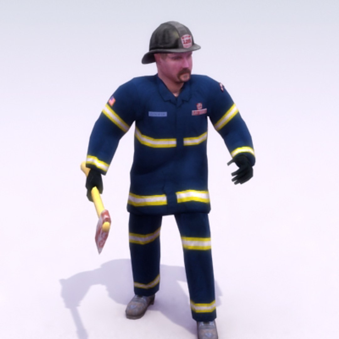 3d Firefighter Figure