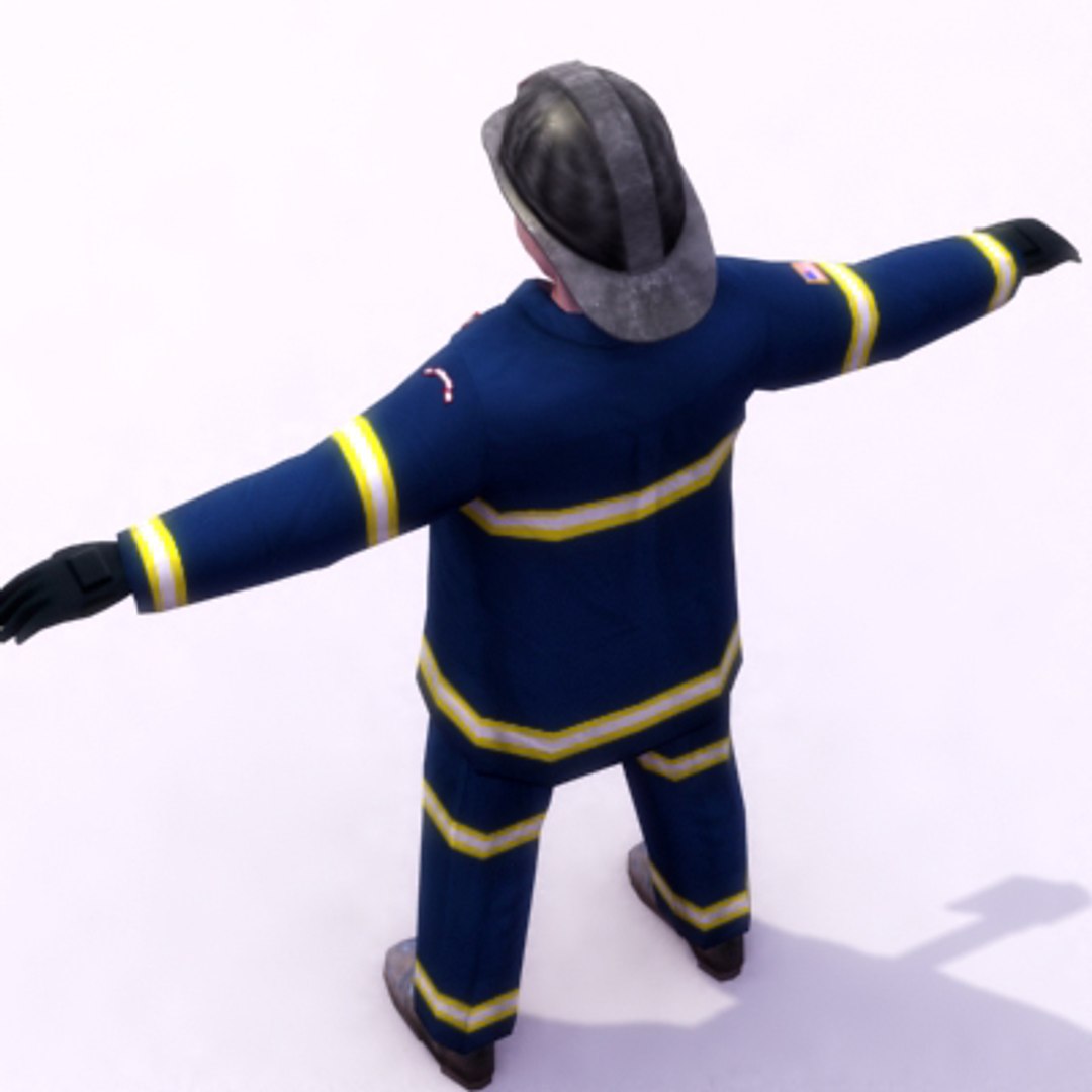 3d Firefighter Figure