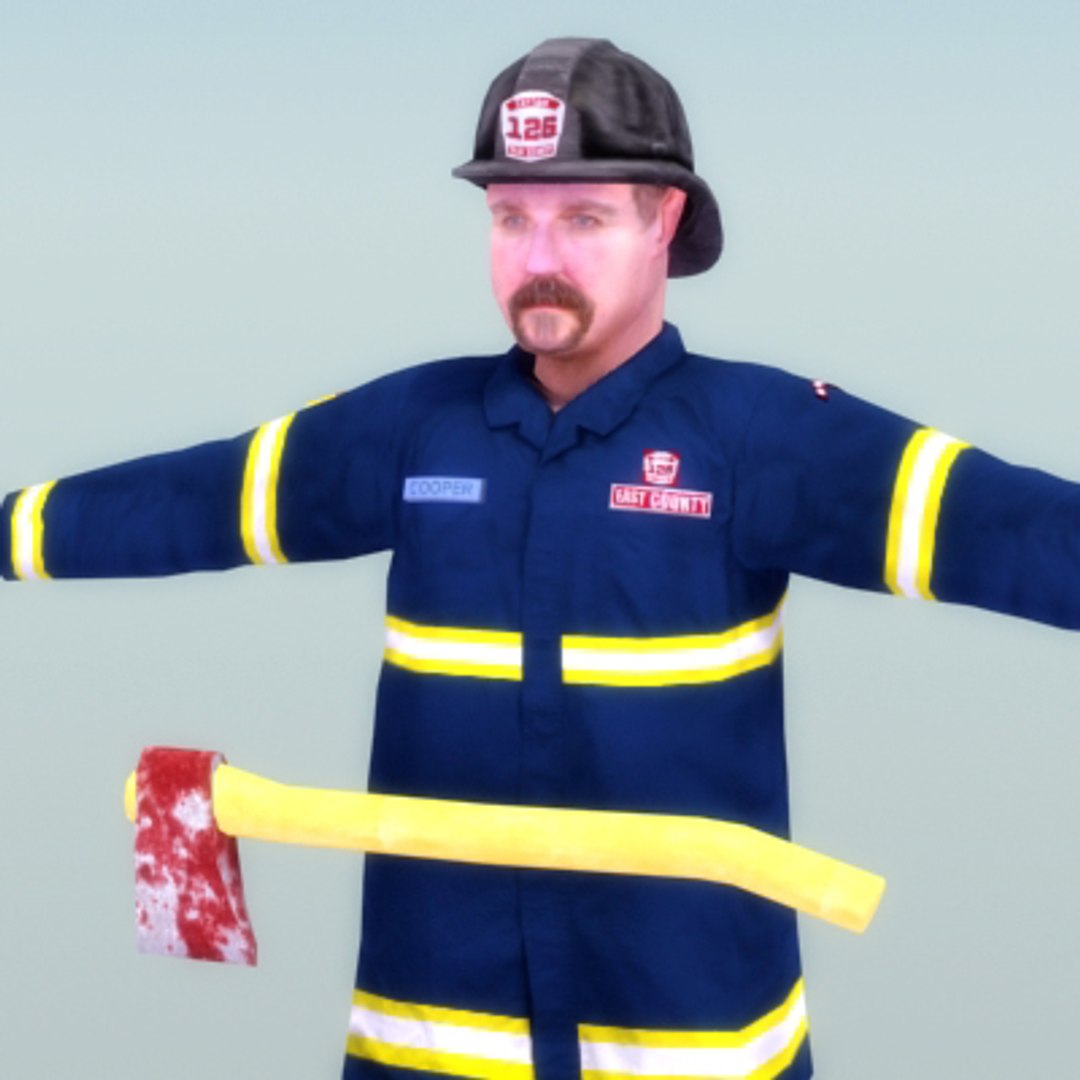 3d Firefighter Figure