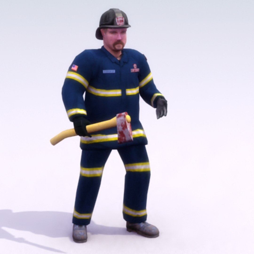 3d Firefighter Figure