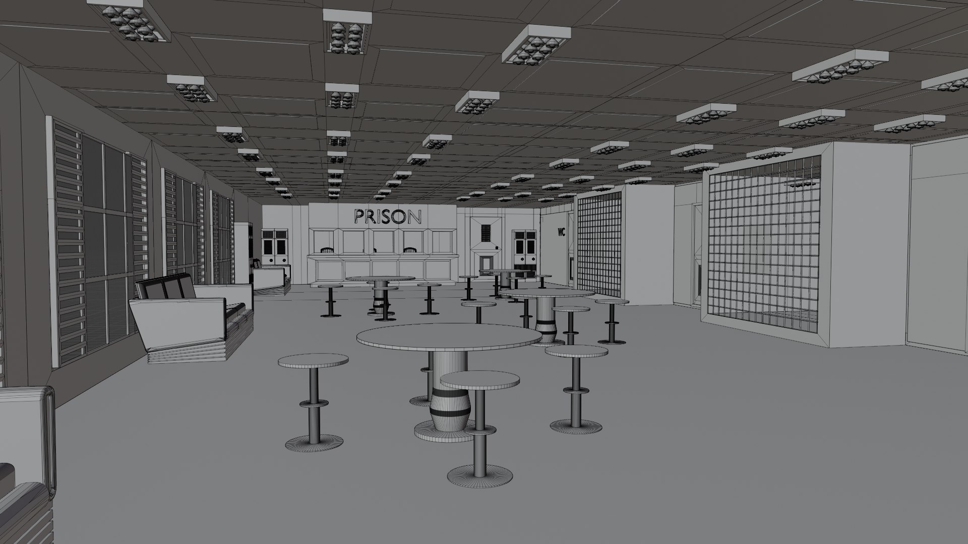 Prison Interior 3D Model - TurboSquid 2178912