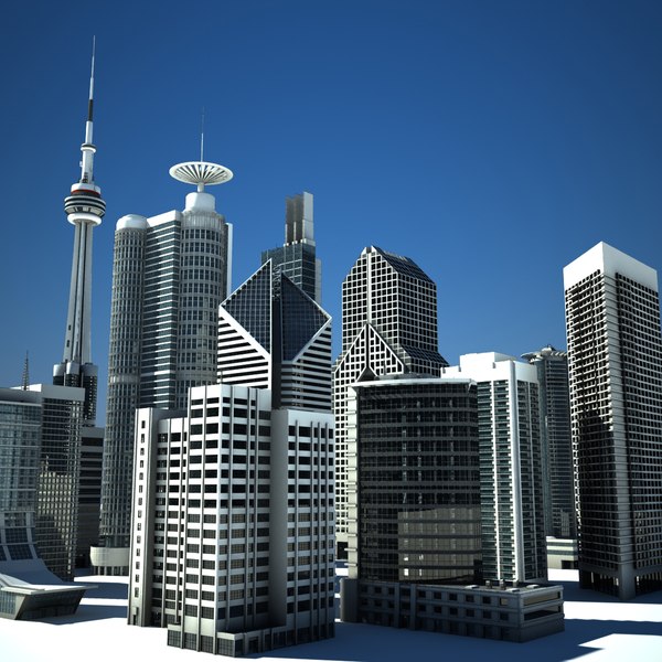city buildings tower 3d model