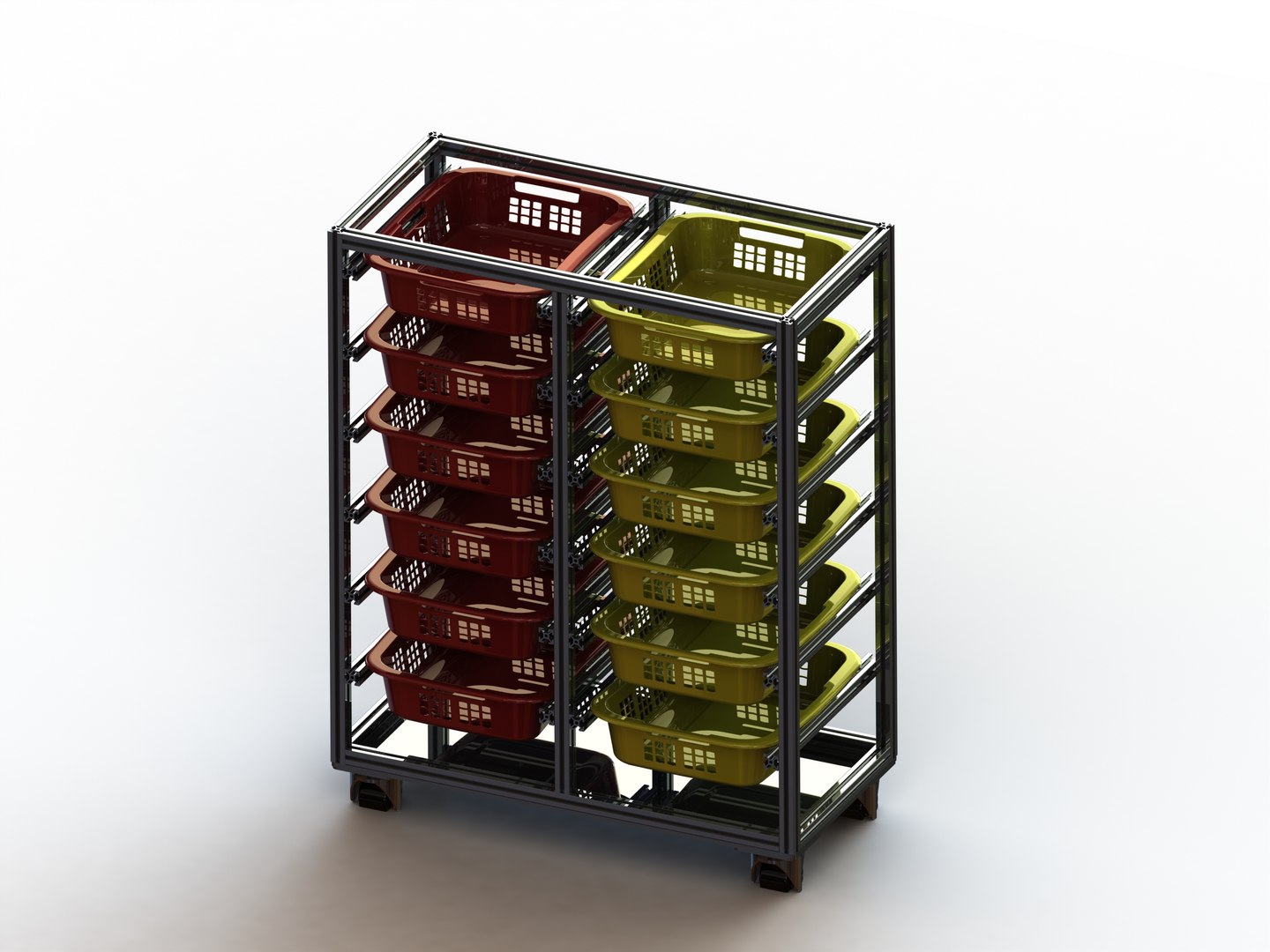 3D Aluminium Profile Storage Rack - TurboSquid 2176145