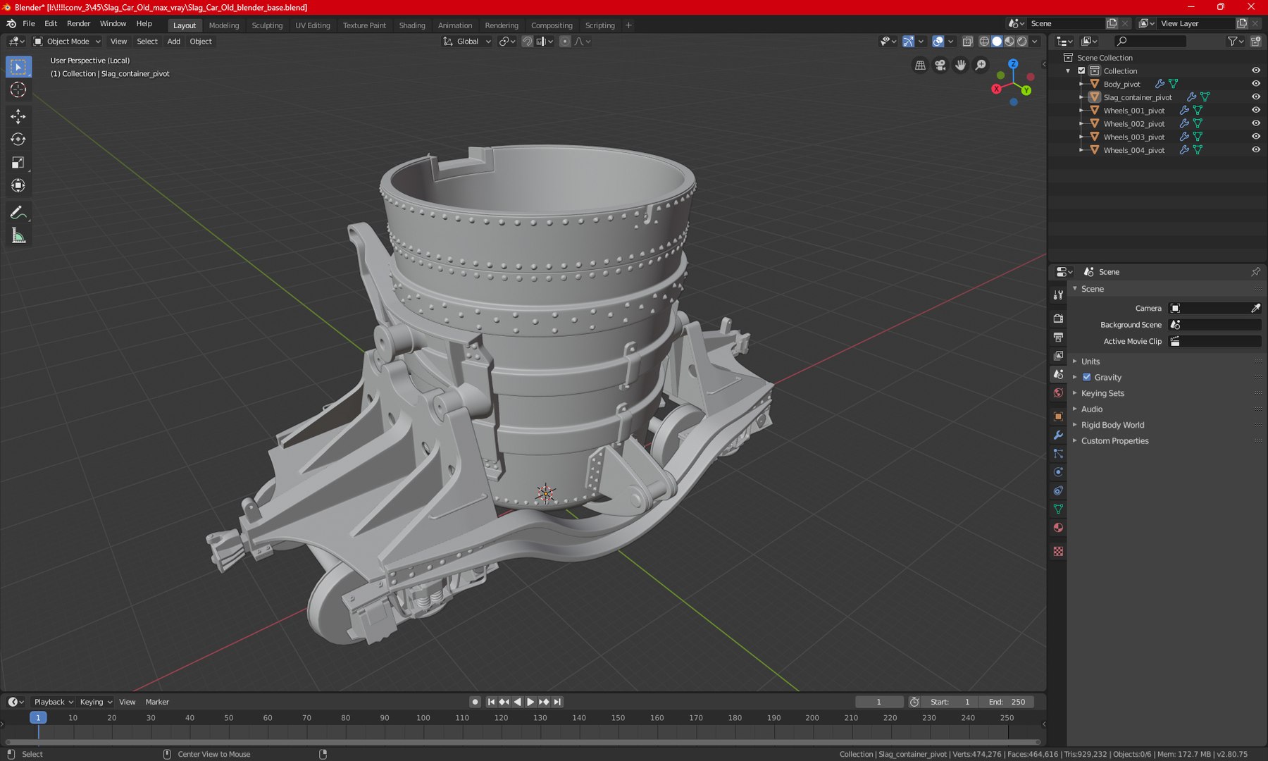 Slag Car Old 3D model - TurboSquid 2175521