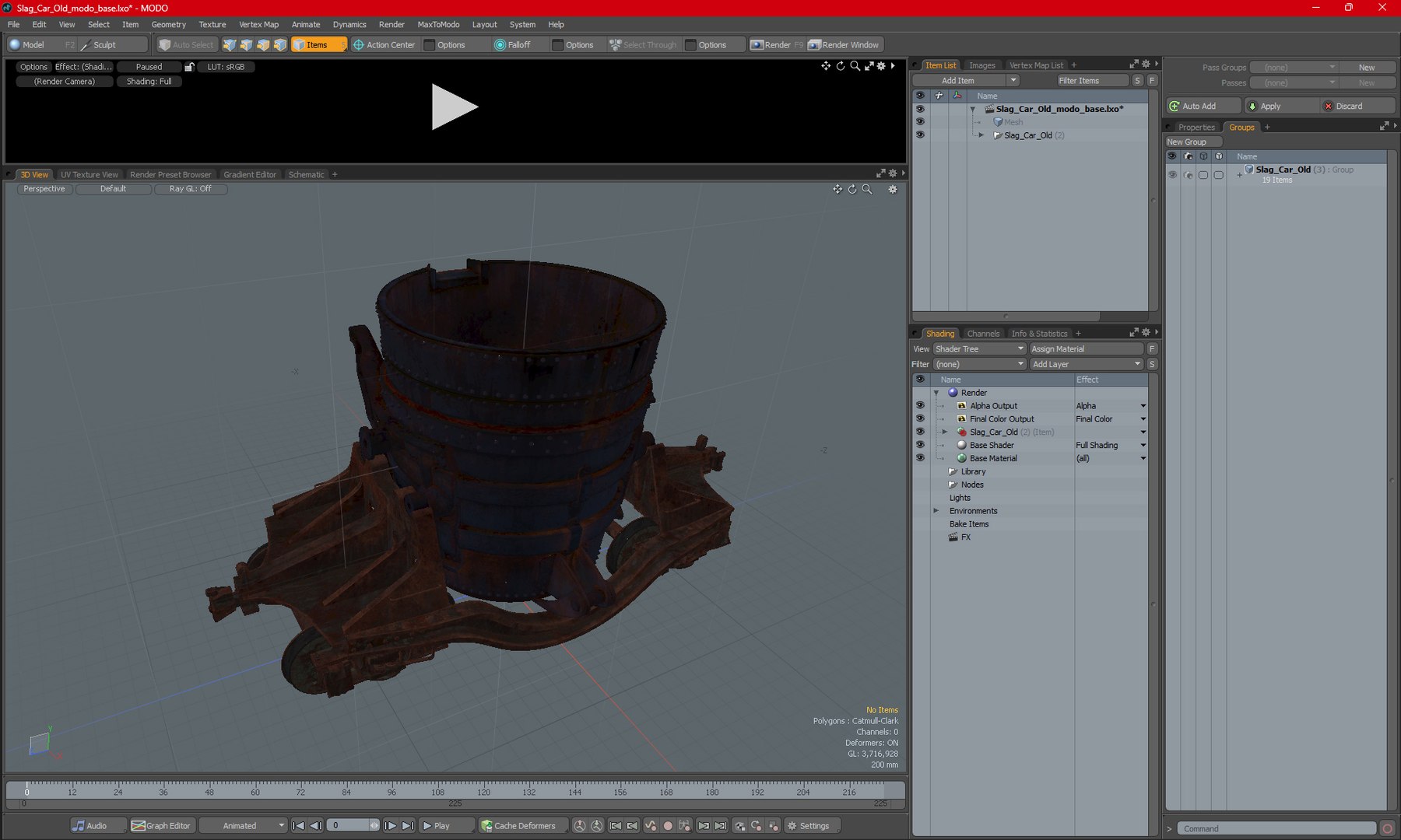 Slag Car Old 3D model - TurboSquid 2175521