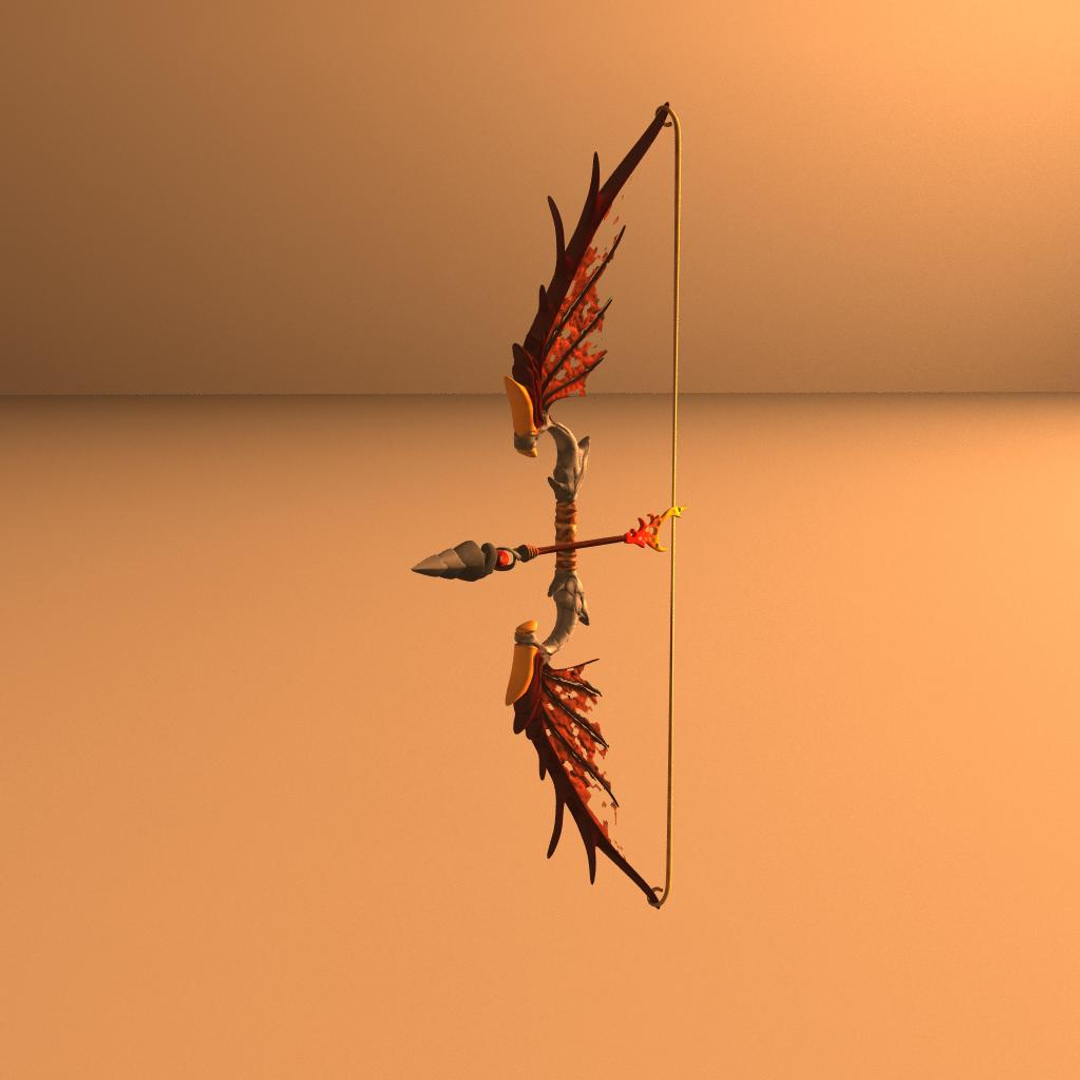 3d Fantasy Dragon Bow Model