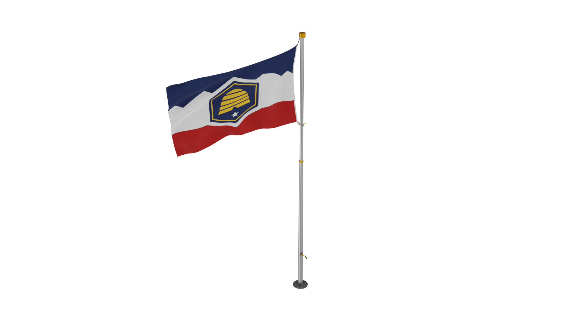 3D Pole Flag Utah Model - TurboSquid 2284514
