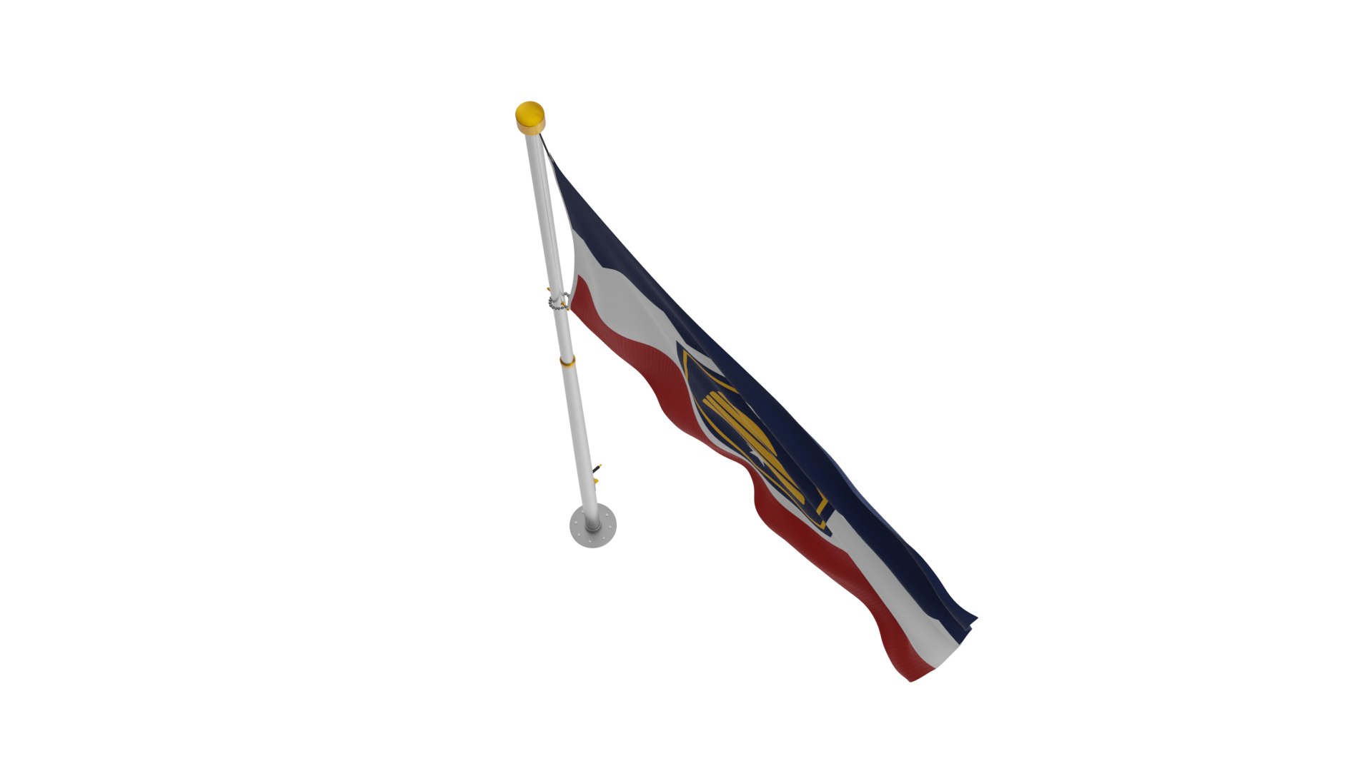 3D Pole Flag Utah Model - TurboSquid 2284514