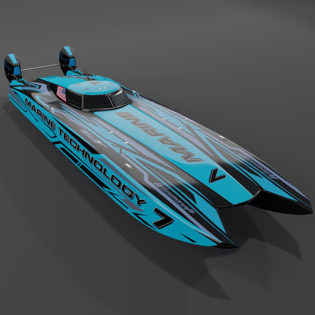 MTI 390XR Marine Technology 3D Model Render Catamaran 3D Model - TurboSquid 2373366