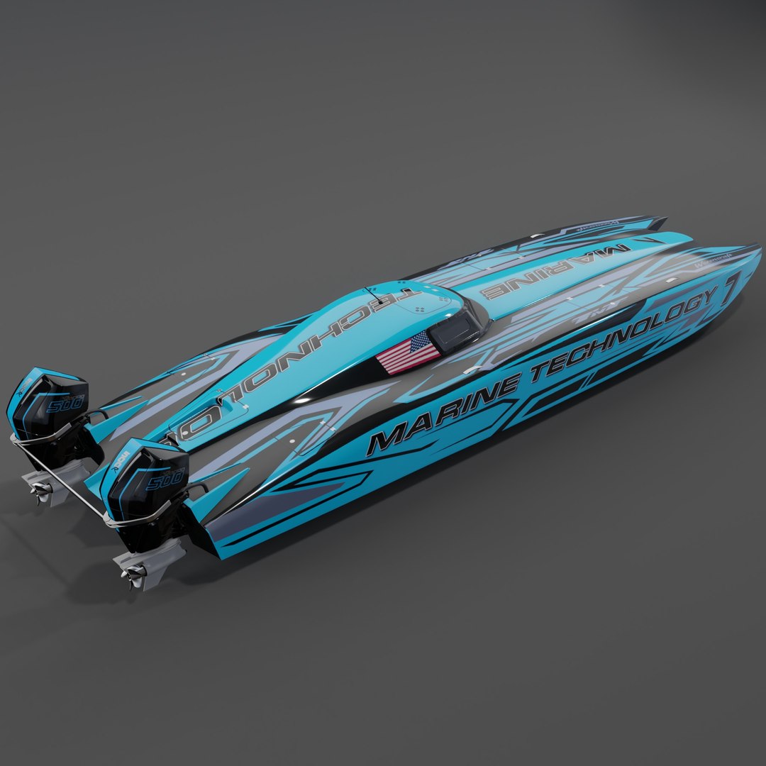 MTI 390XR Marine Technology 3D Model Render Catamaran 3D Model - TurboSquid 2373366