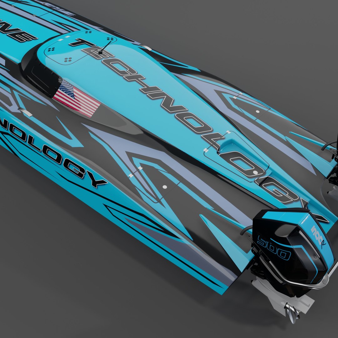 MTI 390XR Marine Technology 3D Model Render Catamaran 3D Model ...