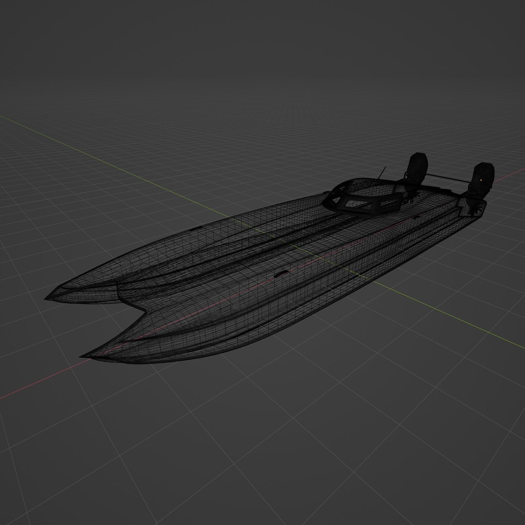 MTI 390XR Marine Technology 3D Model Render Catamaran 3D Model ...