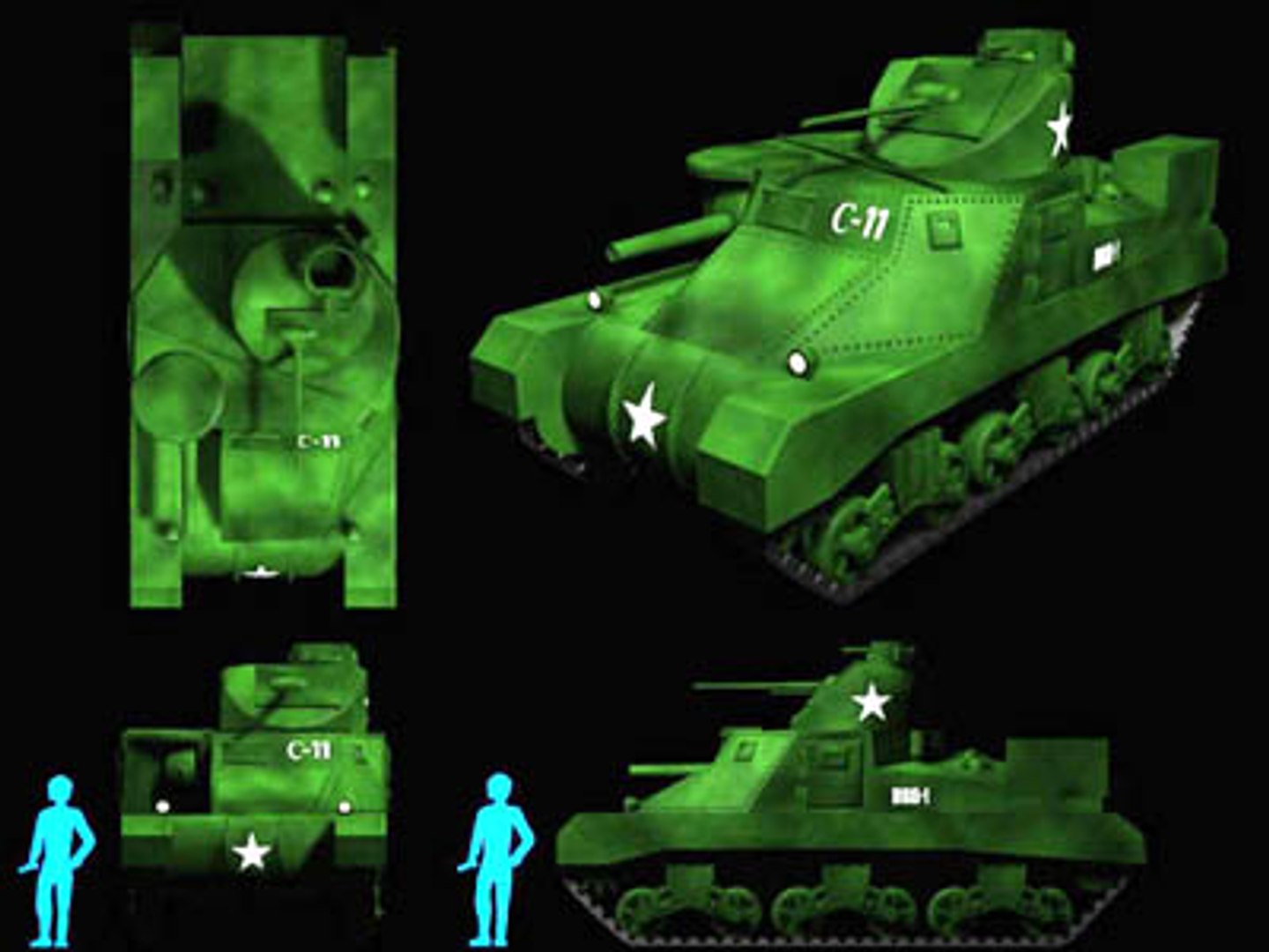 Free American Lee 3d Model