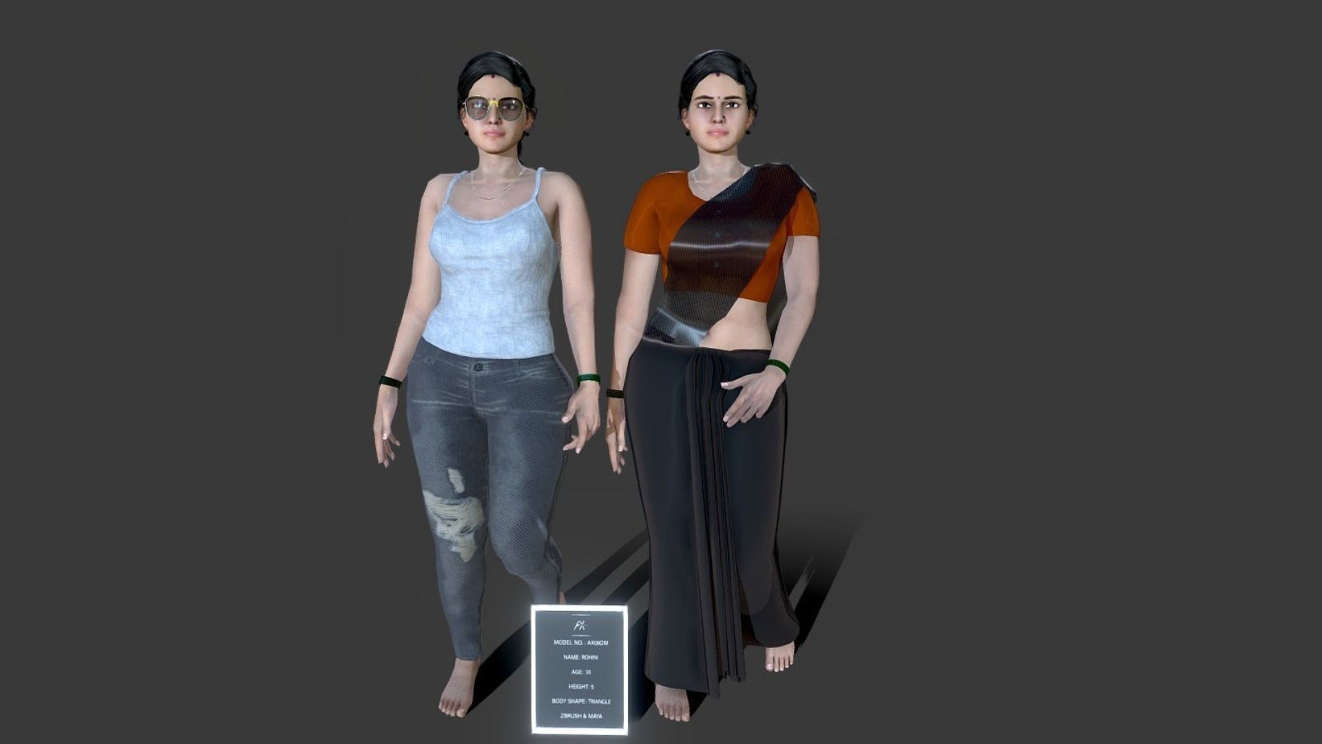 3D Indian Women ROHINI AX08OM Indian Female 3D Model Model - TurboSquid ...