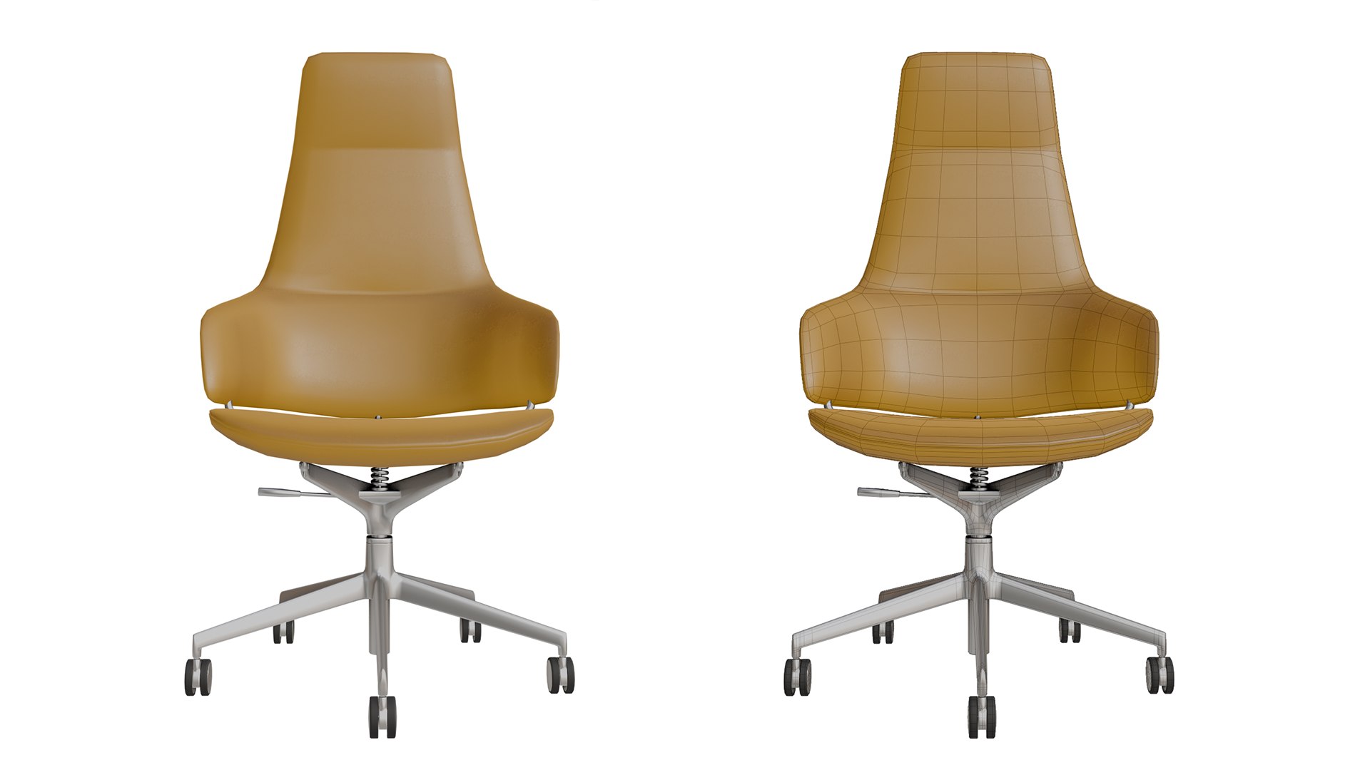 Arper Aston Direction Office Chair Low-poly 3D Model - TurboSquid 2193934