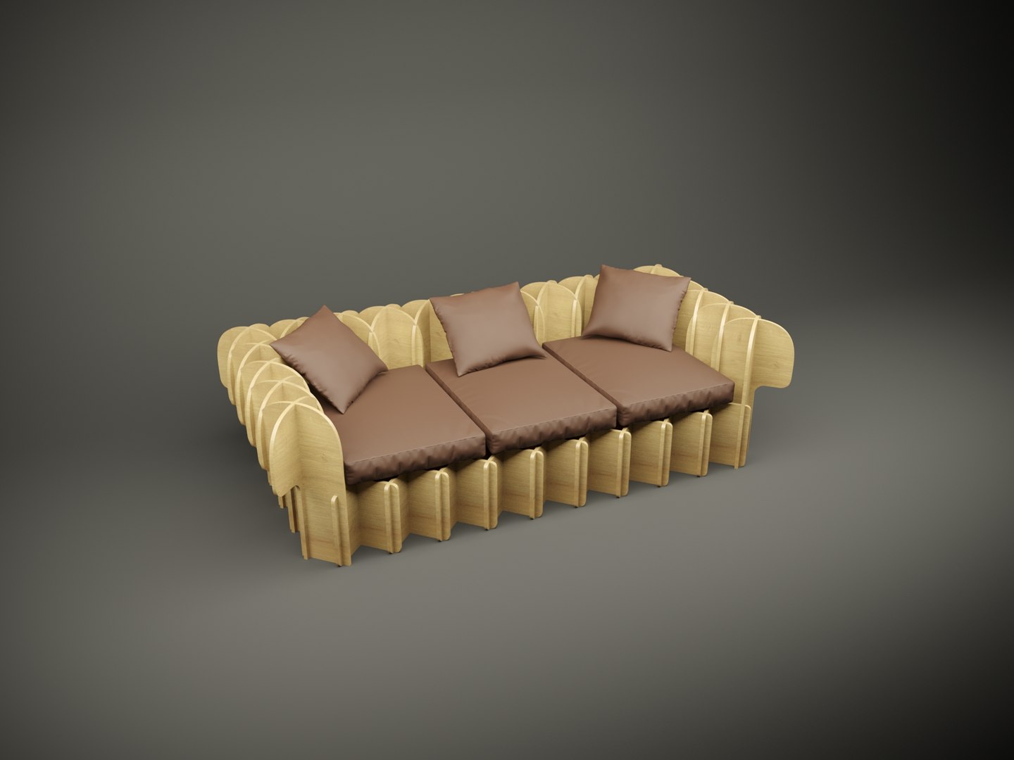 Wood Parametric Couch Model For Cnc Machine 3D Model - TurboSquid 2019509