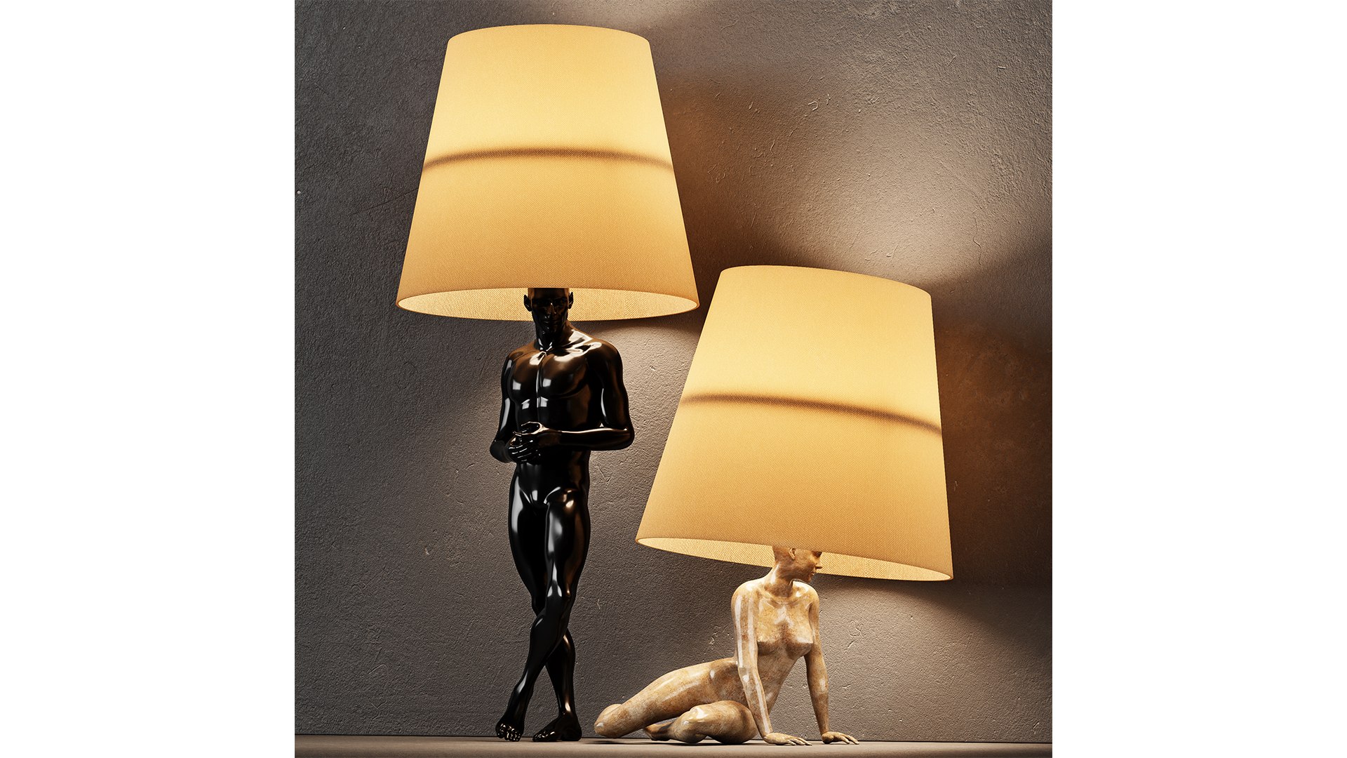 3D Hommer Human Lampshade Table Lamp - TurboSquid 2245619