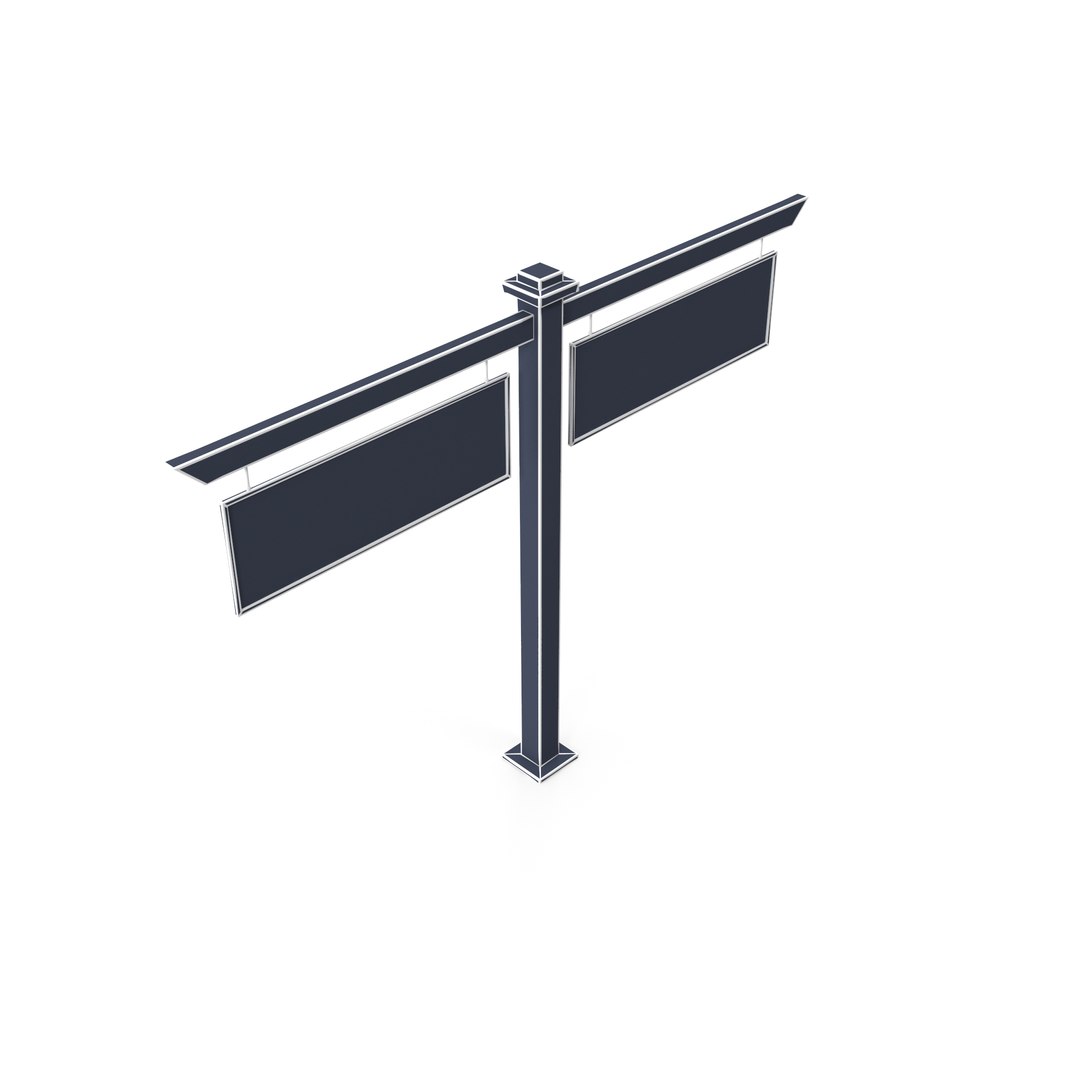 3D Directional Sign Model With Wooden Legs And Arms 3D Model ...