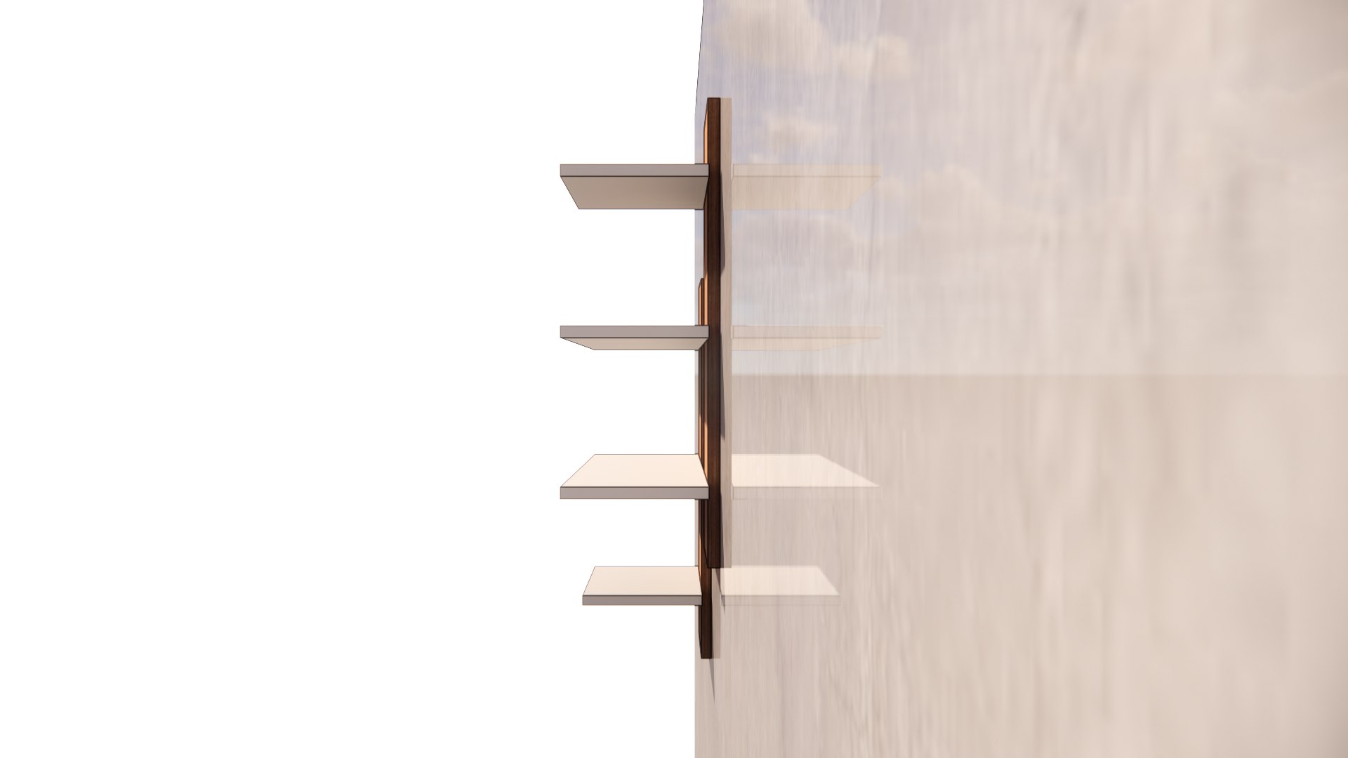 3D Floating Wall Shelf Model - TurboSquid 2319768