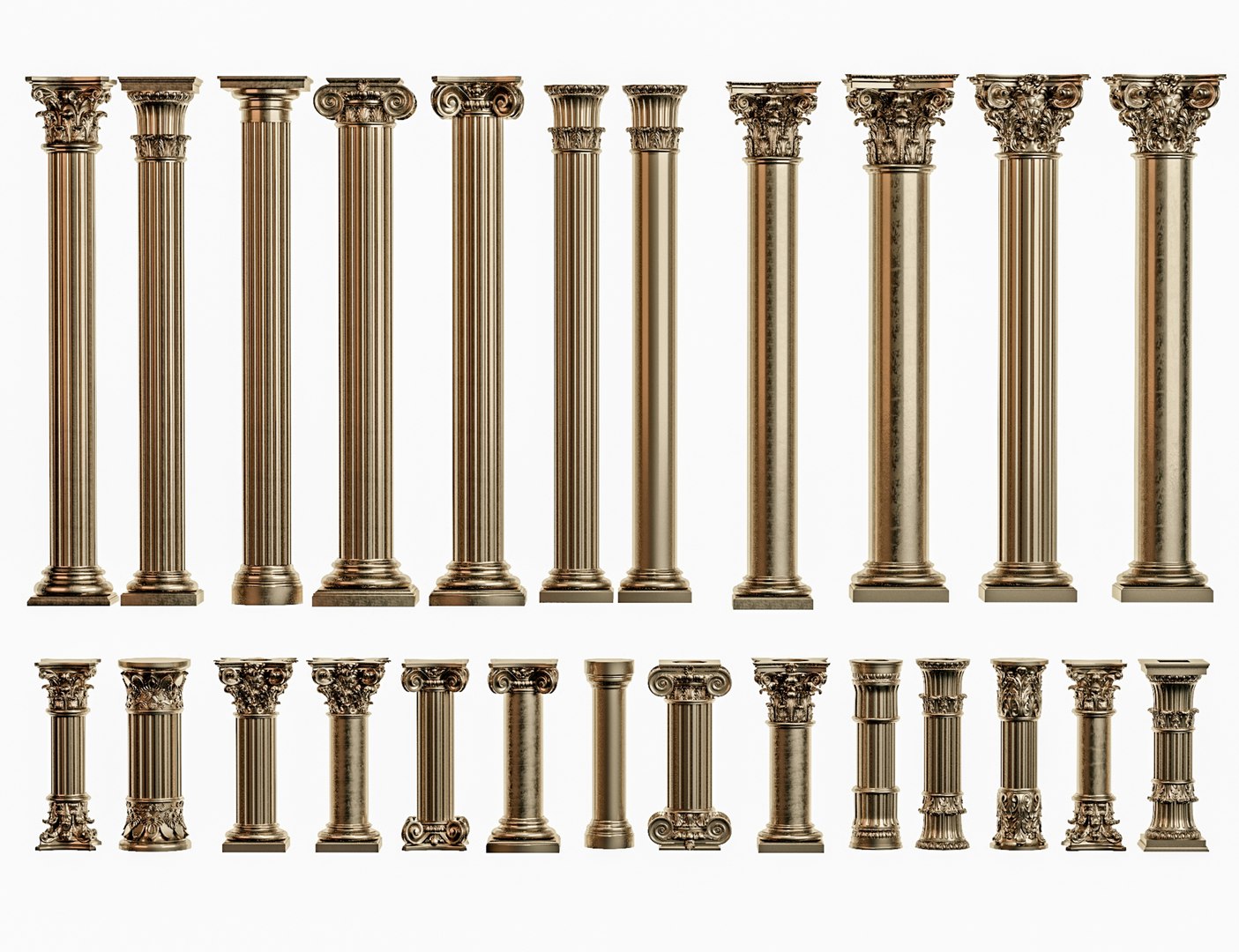 Column Pillar Plaster Molding Decoration 3D - TurboSquid 2462075
