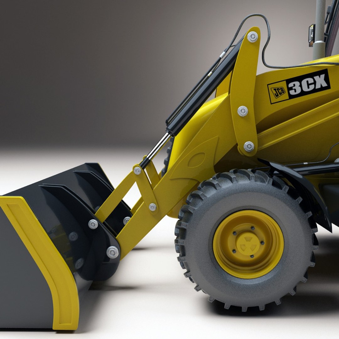 Backhoe Loader 3d Model