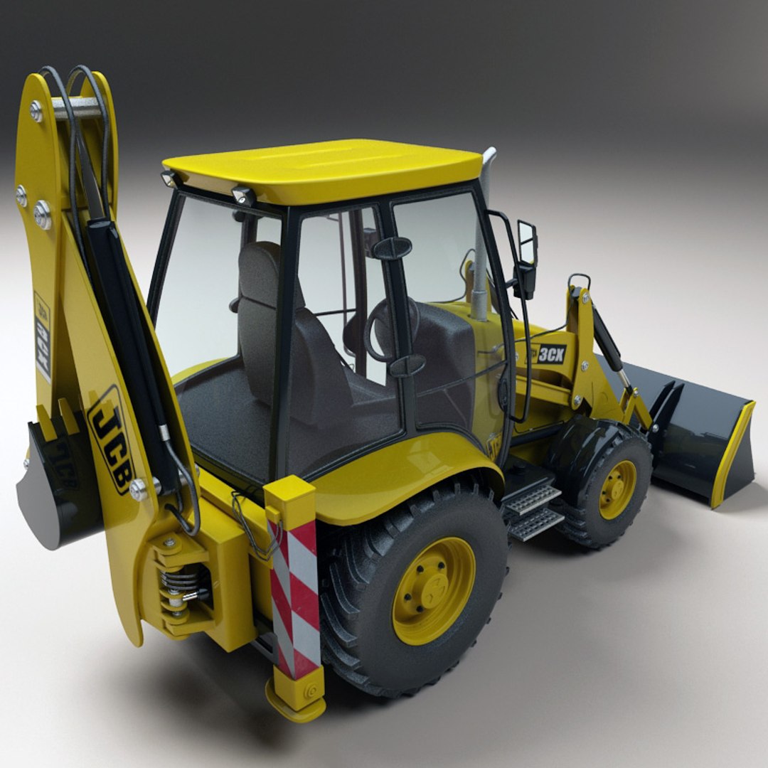 Backhoe Loader 3d Model