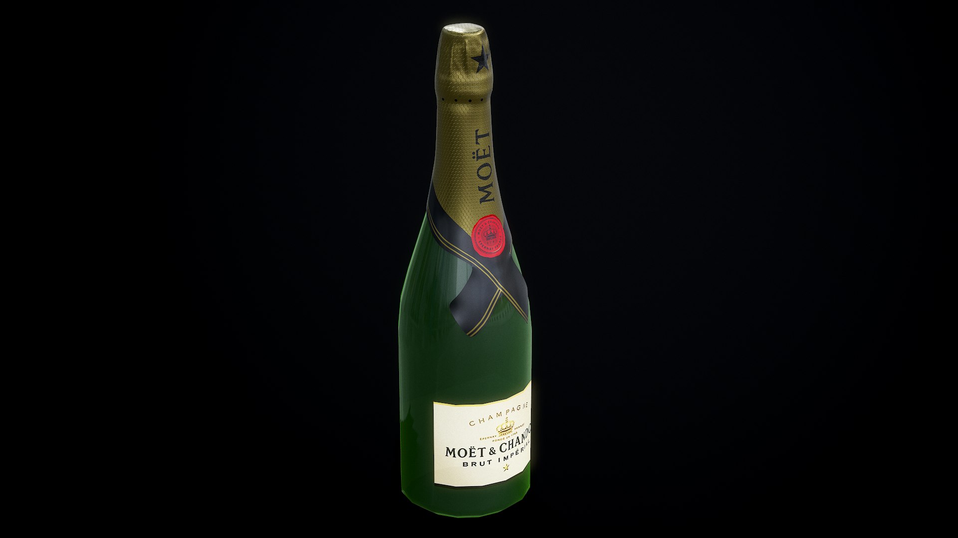 Champagne Bottle 3D Model - TurboSquid 1484874
